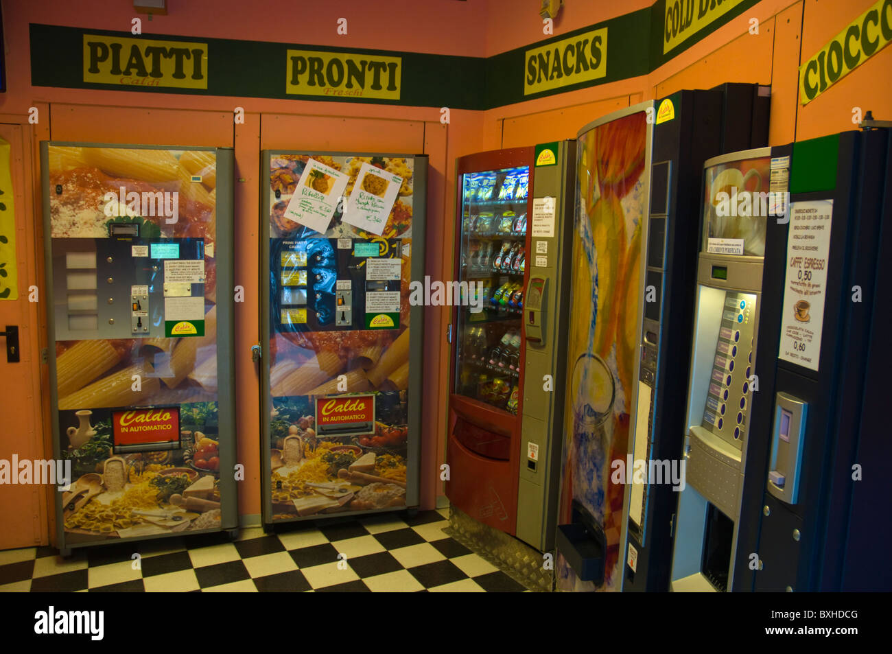 Room full of drink and snack vending machines Santo Spirito district ...