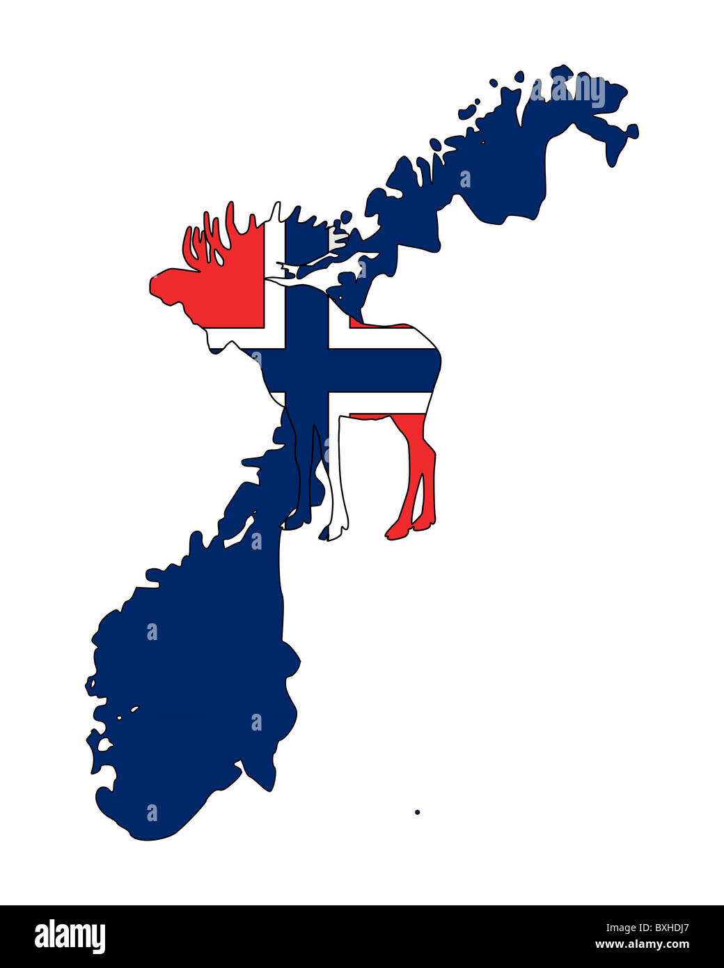 Norwegian ensign Cut Out Stock Images & Pictures - Alamy