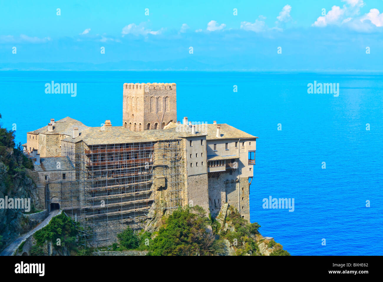 Dionisiou Monastery on Mount Athos Stock Photo - Alamy