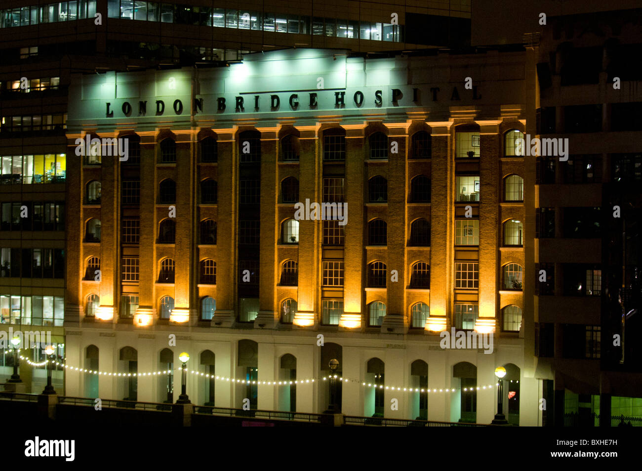 London Landmarks at Night Stock Photo - Alamy