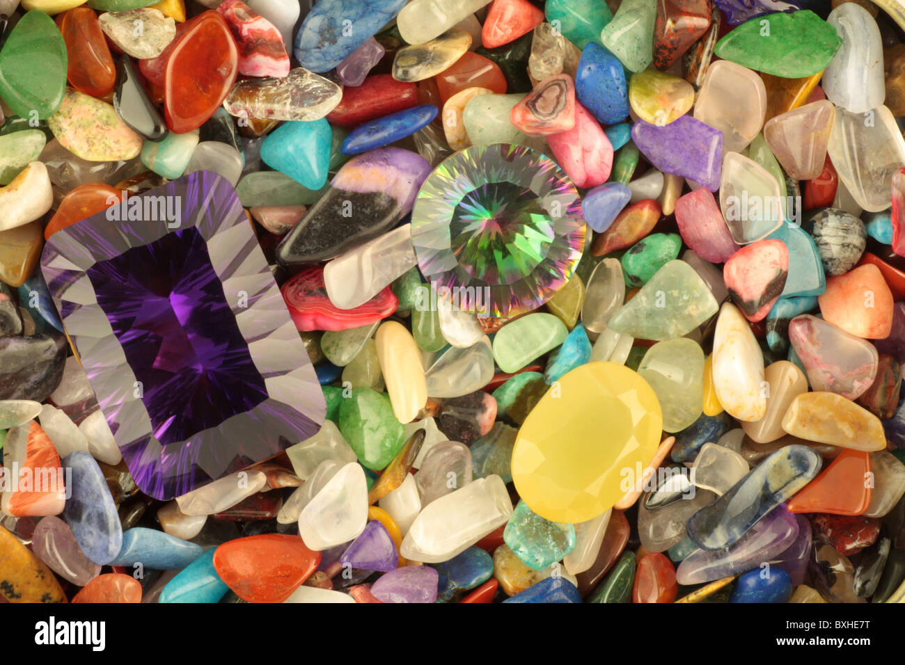 Semi precious gemstones Stock Photo - Alamy