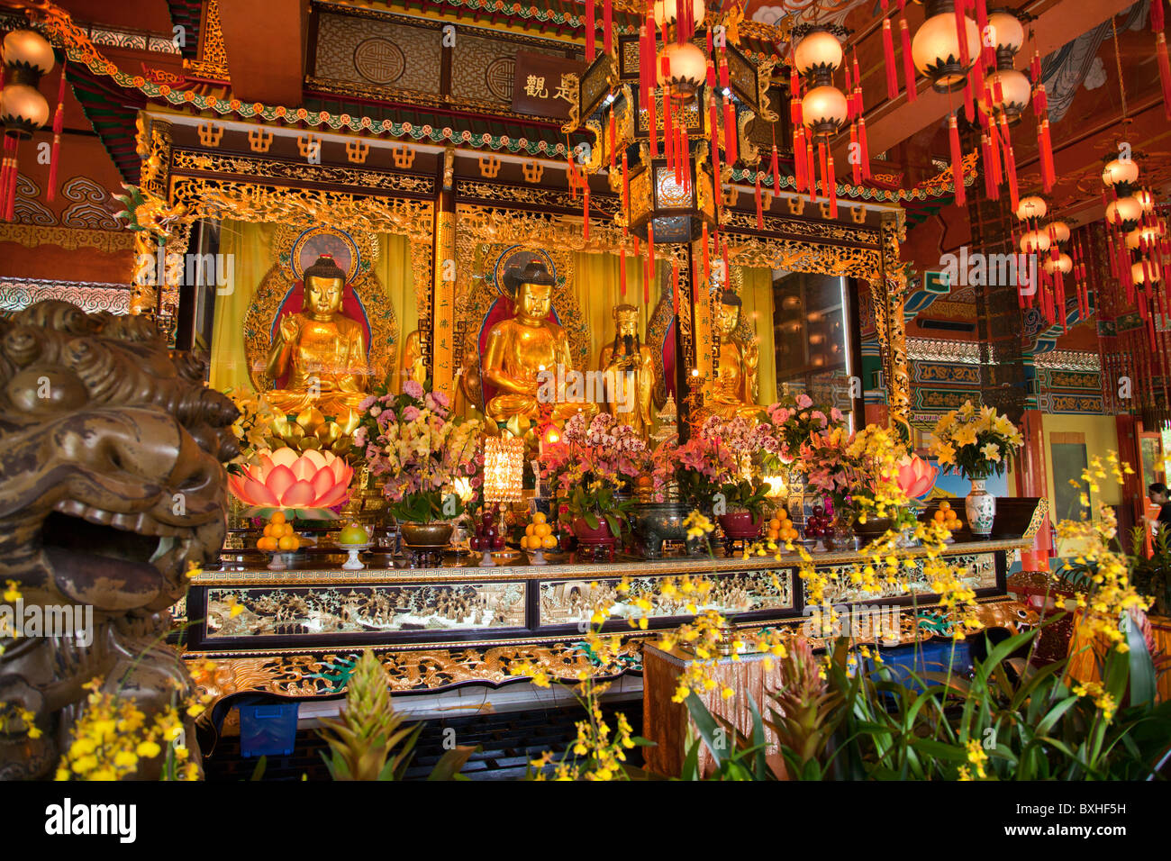 The Po Lin Monastery is located in Ngong Ping on Lantau Island in Hong ...