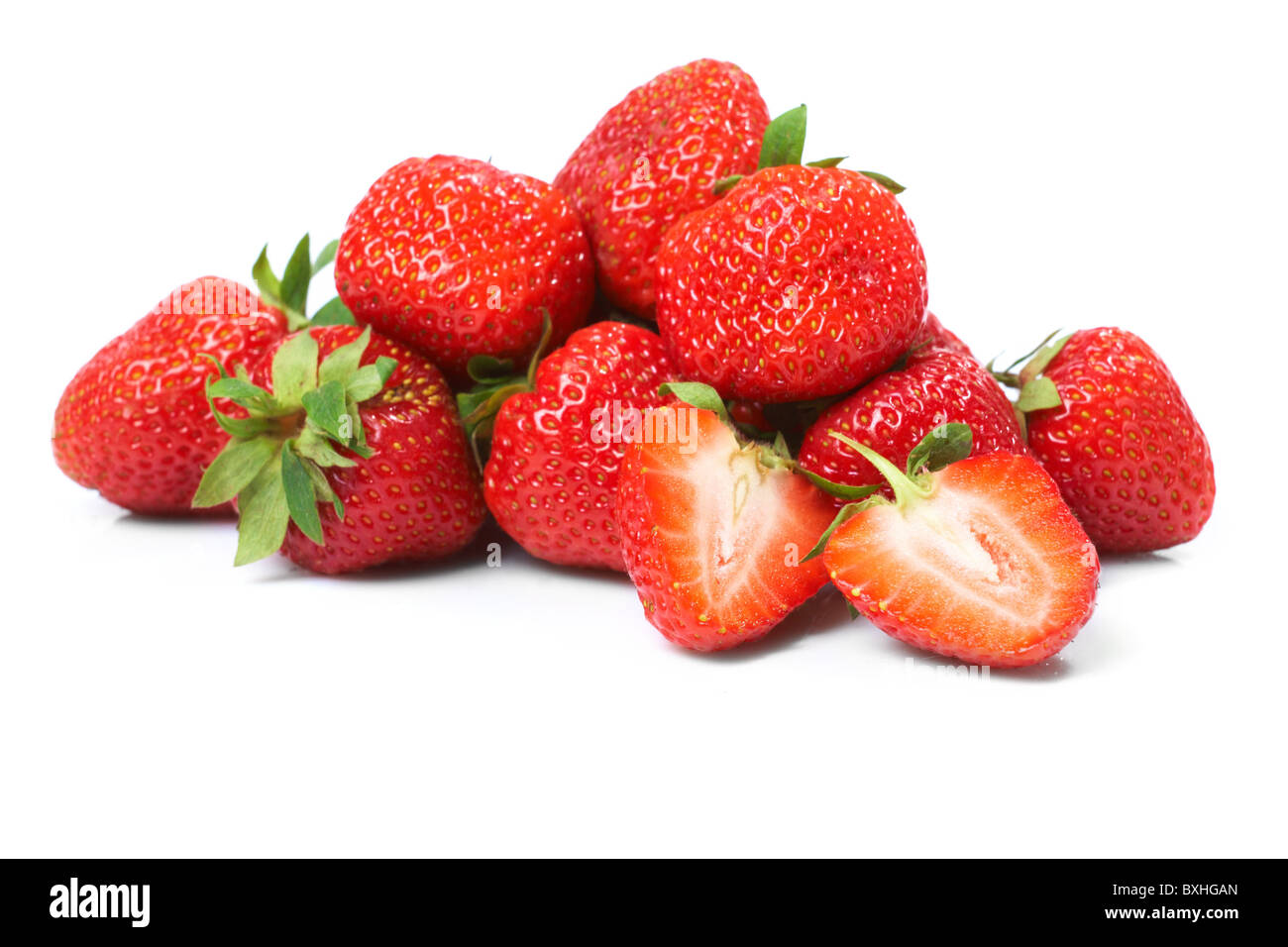 Group several organic strawberries hi-res stock photography and images ...