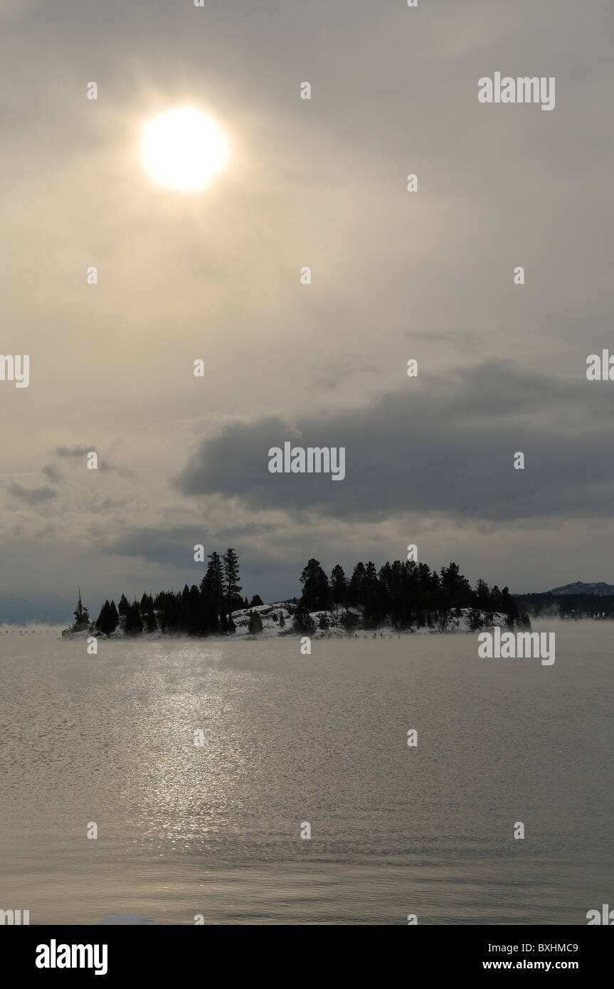 Flathead Lake in Winter - Somers Montana Stock Photo - Alamy