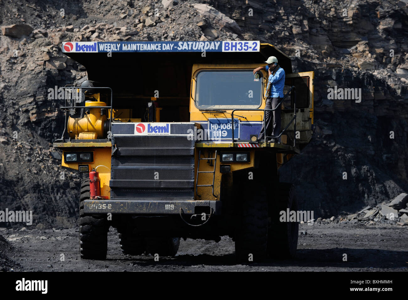 INDIA Jharkand Dhanbad Jharia , opencast hard coal mining of BCCL Ltd ...