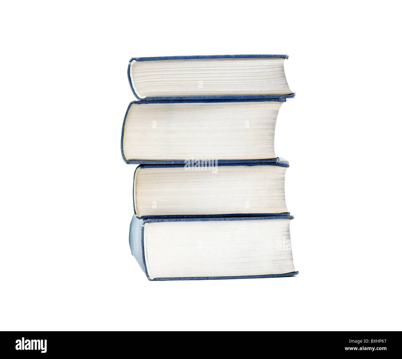 Pile of thick books isolated on white Stock Photo - Alamy