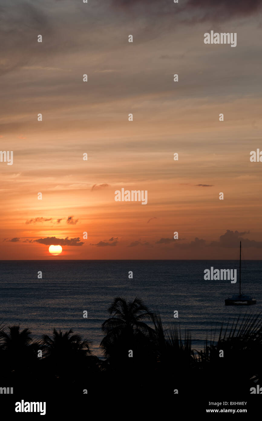 Aruba Beach Sunset Stock Photo - Alamy
