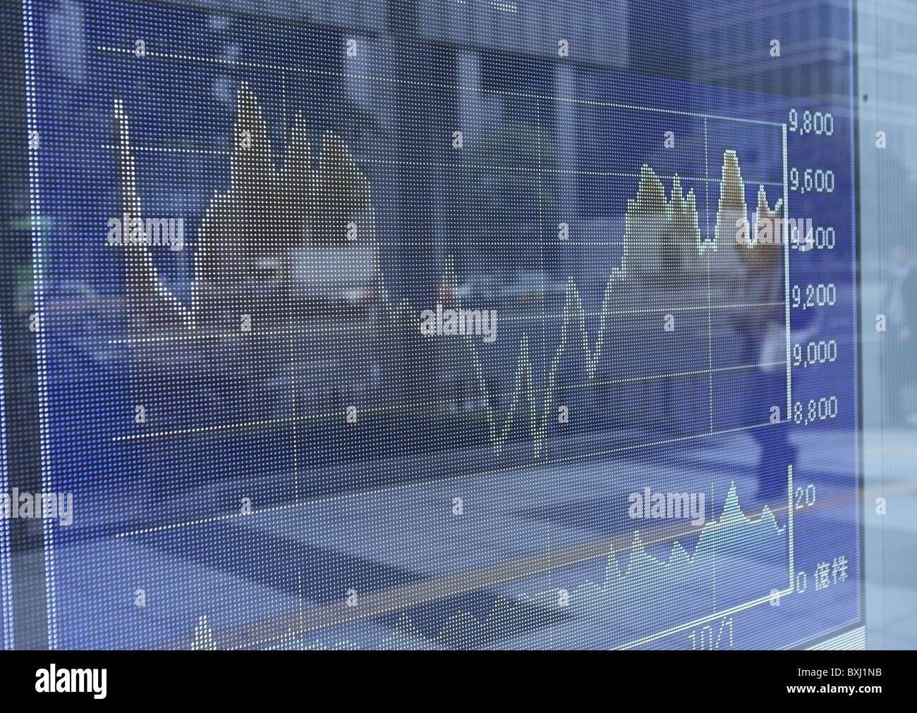Electronic stock board Stock Photo - Alamy