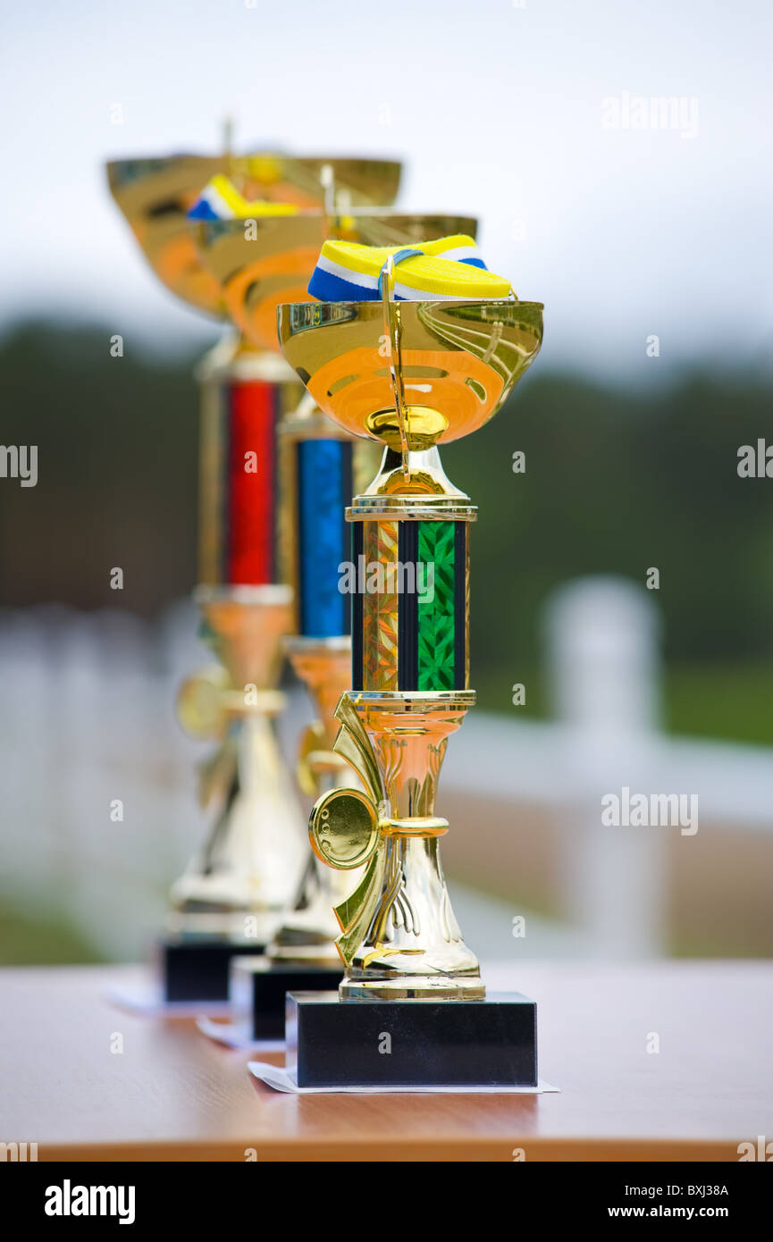 Three golden cups hi-res stock photography and images - Alamy