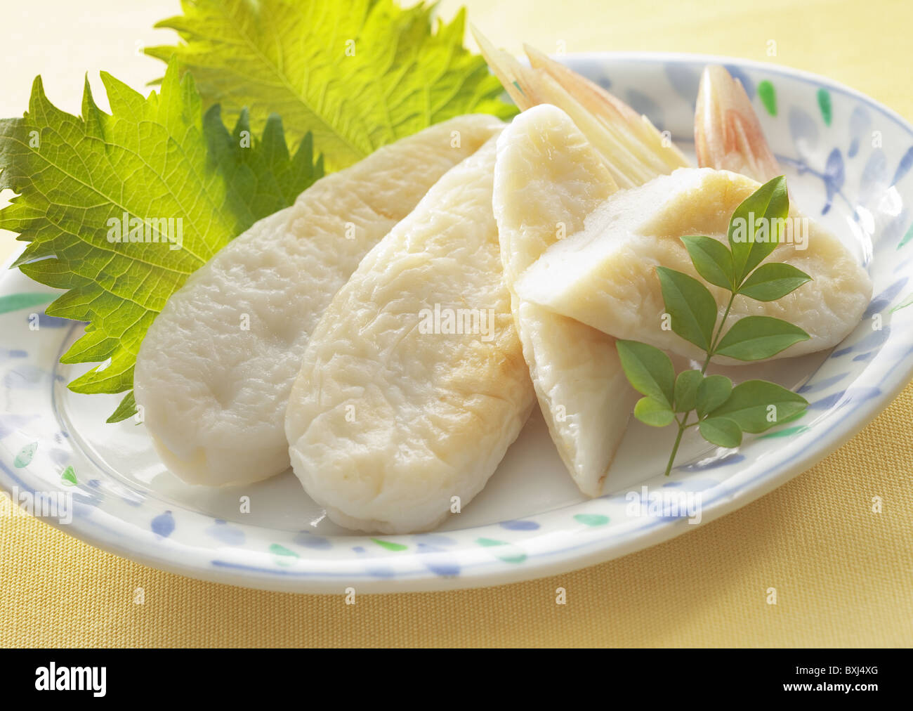 Bamboo leaf shaped fish cakes Stock Photo - Alamy