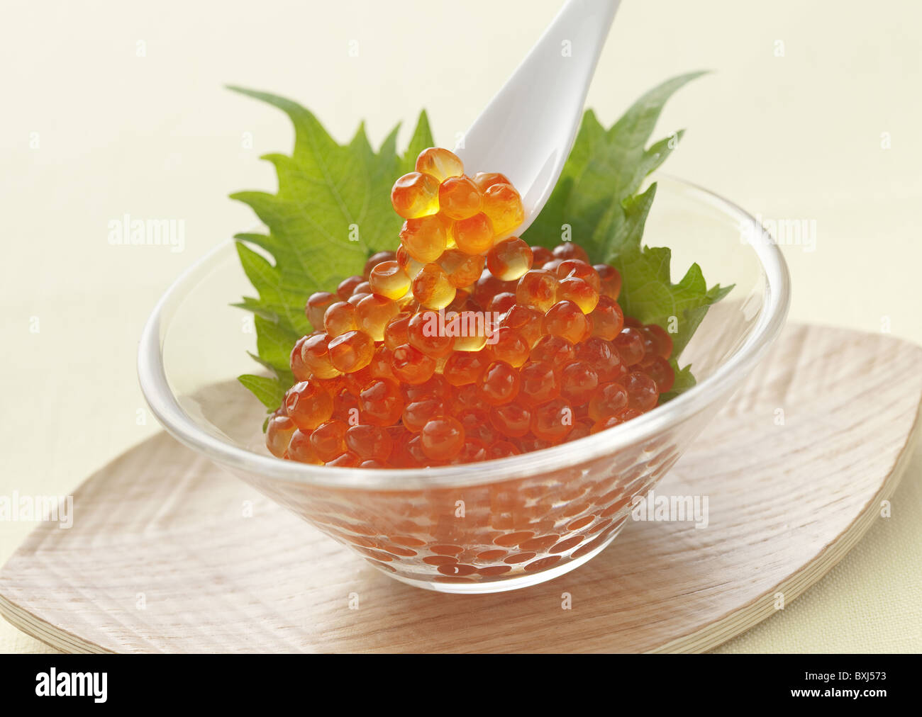 Salmon Roe in soy sauce Stock Photo - Alamy