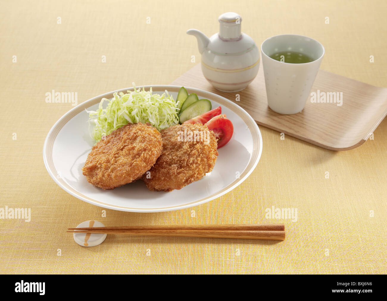 Deep fried ground meat cutlet Stock Photo - Alamy