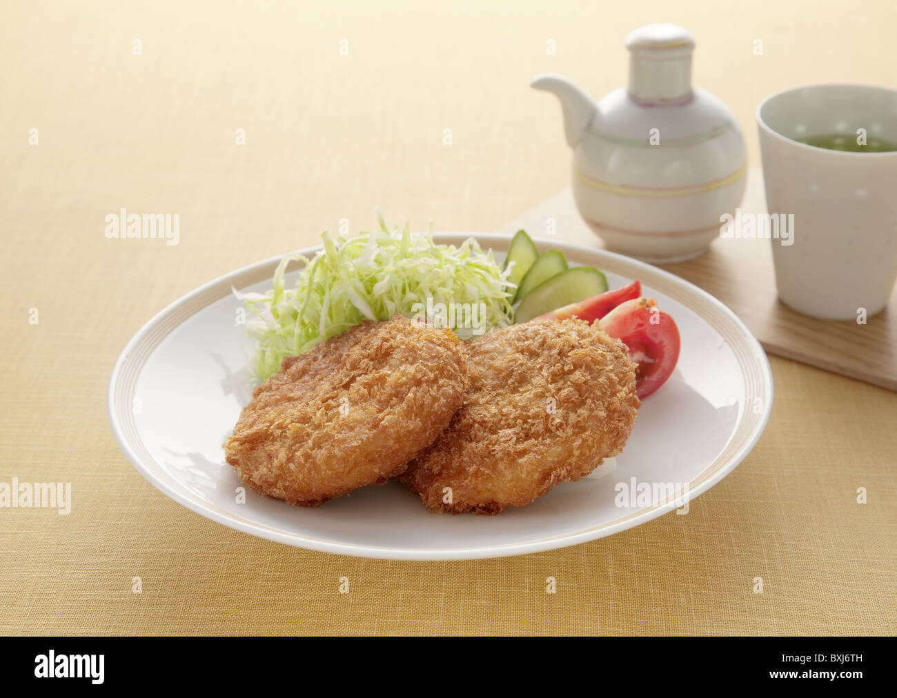 Deep fried ground meat cutlet Stock Photo - Alamy