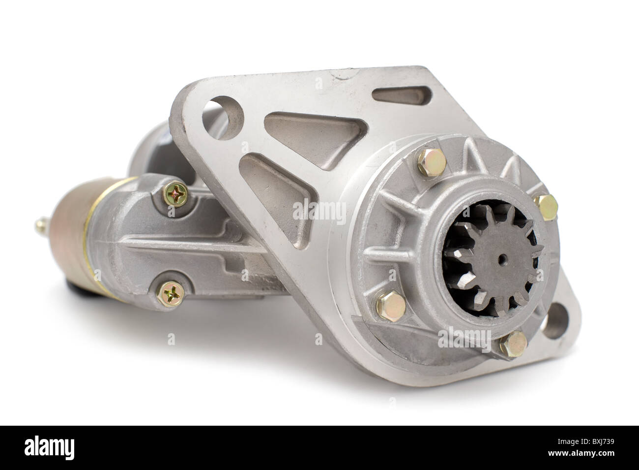 generator for auto engine against white background Stock Photo - Alamy