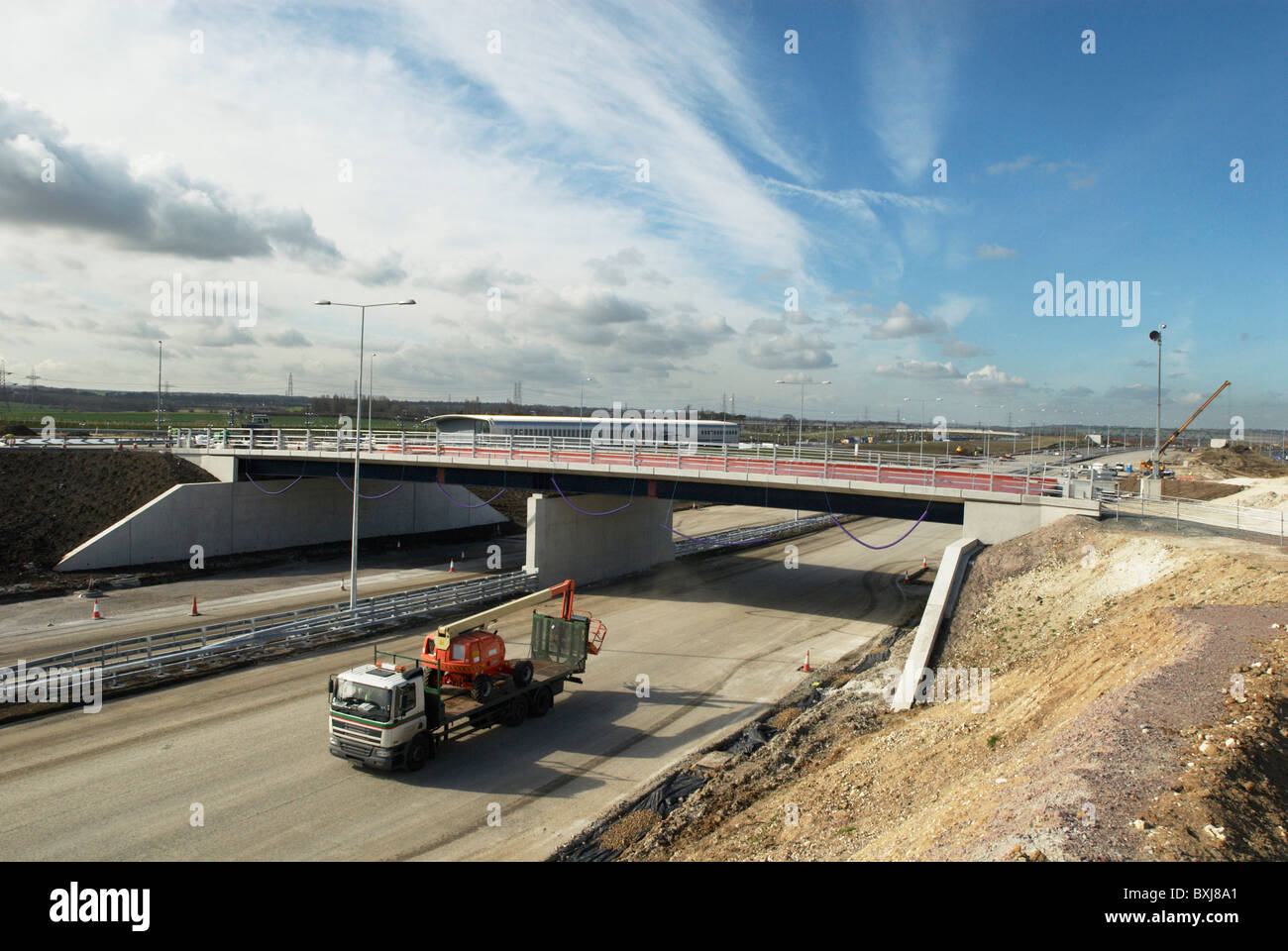 Junction upgrade of A2 near Bean Kent UK Stock Photo - Alamy