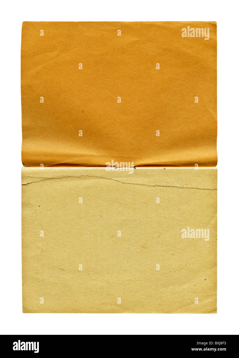 Old writing-pad without first page isolated on white Stock Photo - Alamy