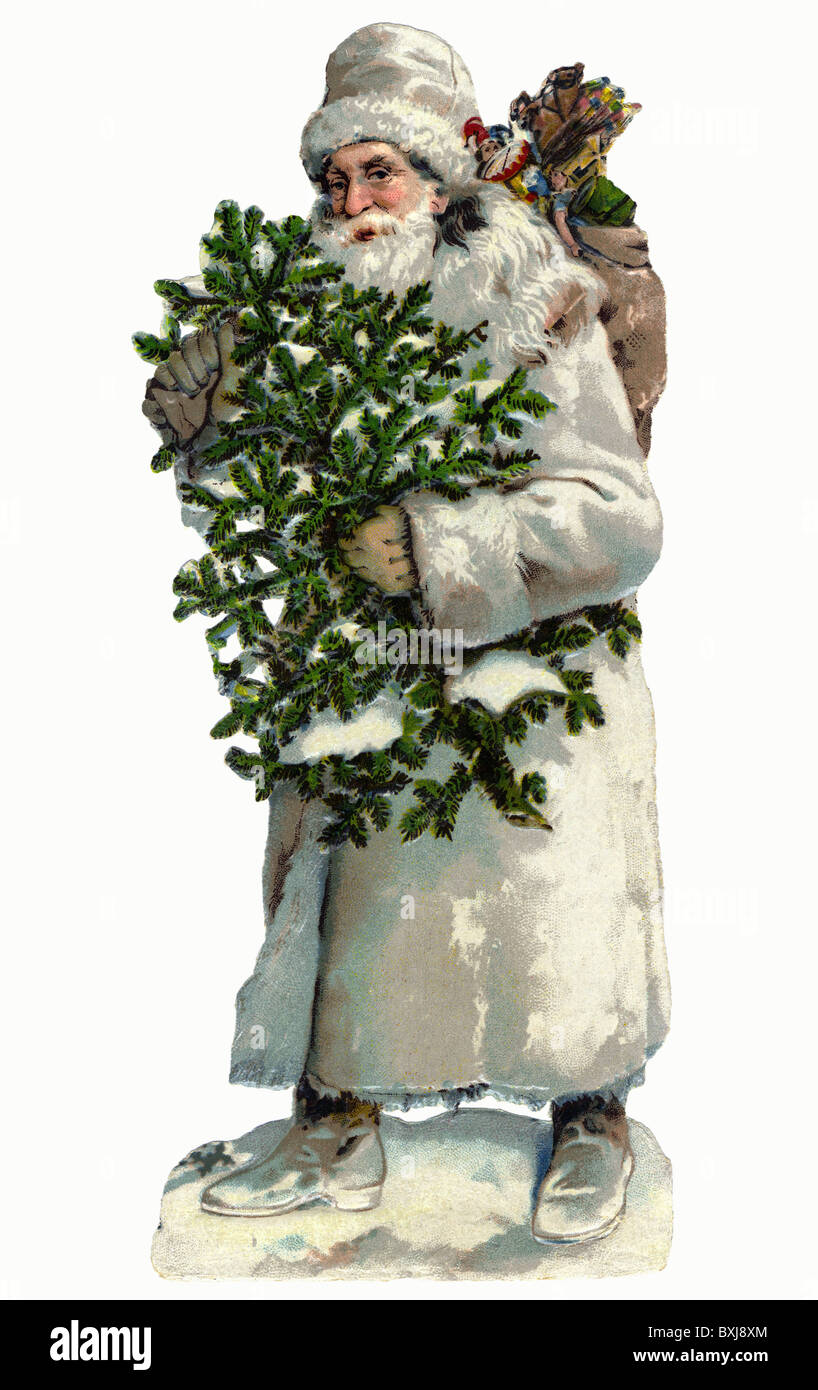 tradition / folklore, Germany, Santa Claus, illustration, circa 1905 ...