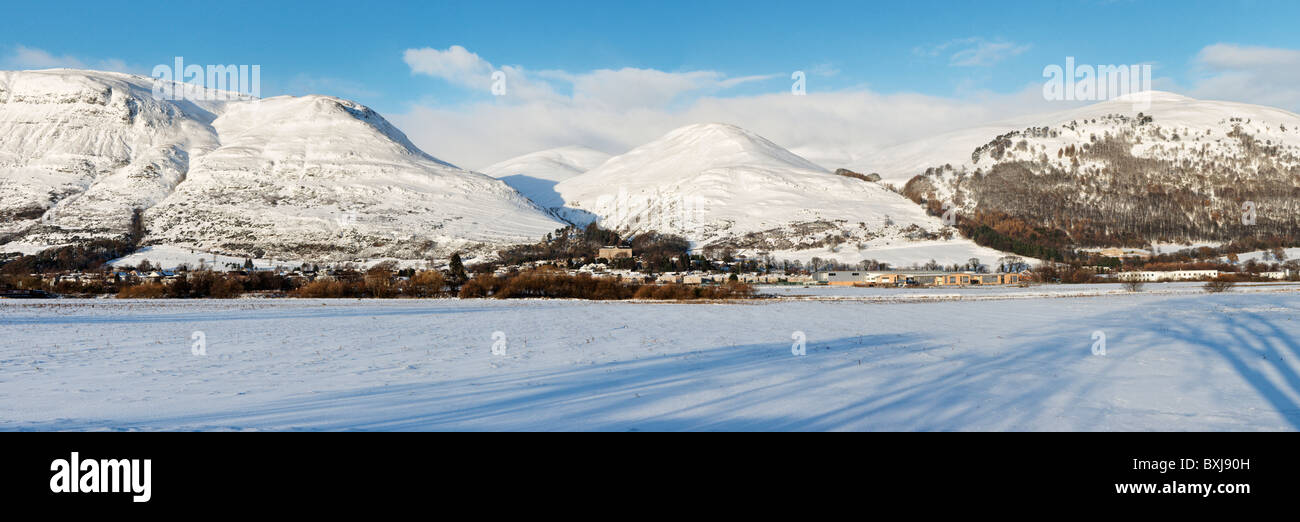 The Hillfoots village of Alva at the base of the Ochil Hills ...