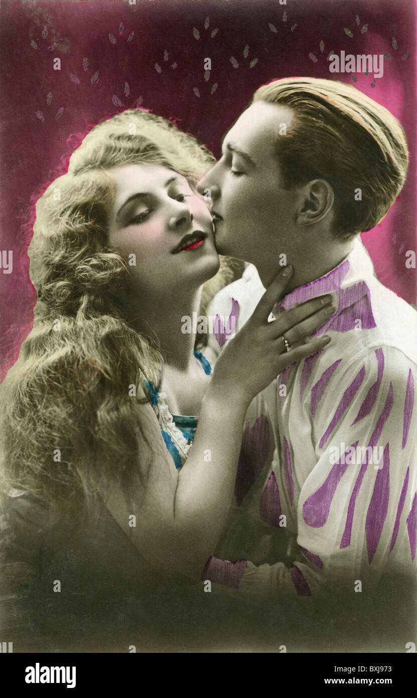 people, couples, love couple, Italy, circa 1925, Additional-Rights ...