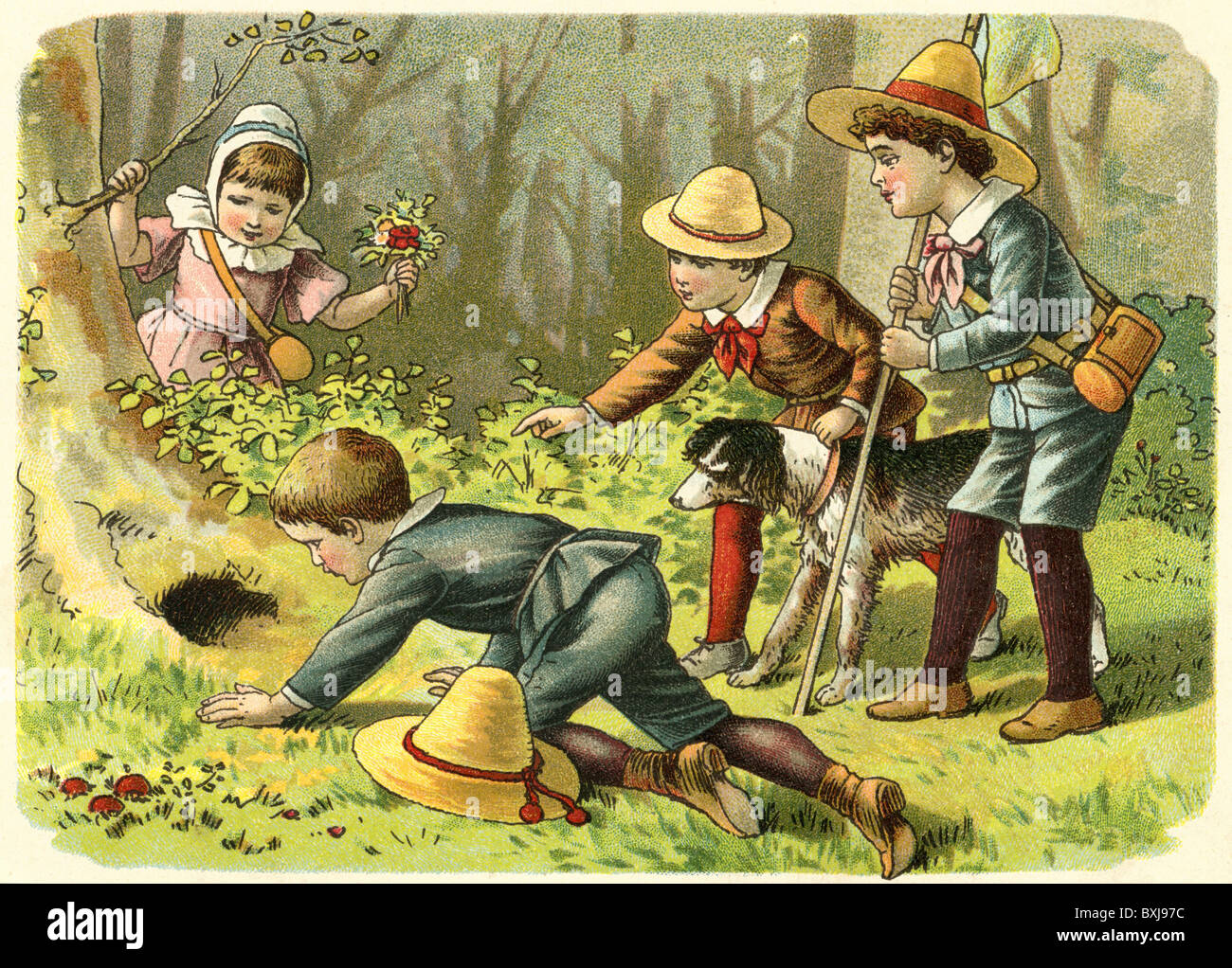 Children 1900 playing hi-res stock photography and images - Alamy