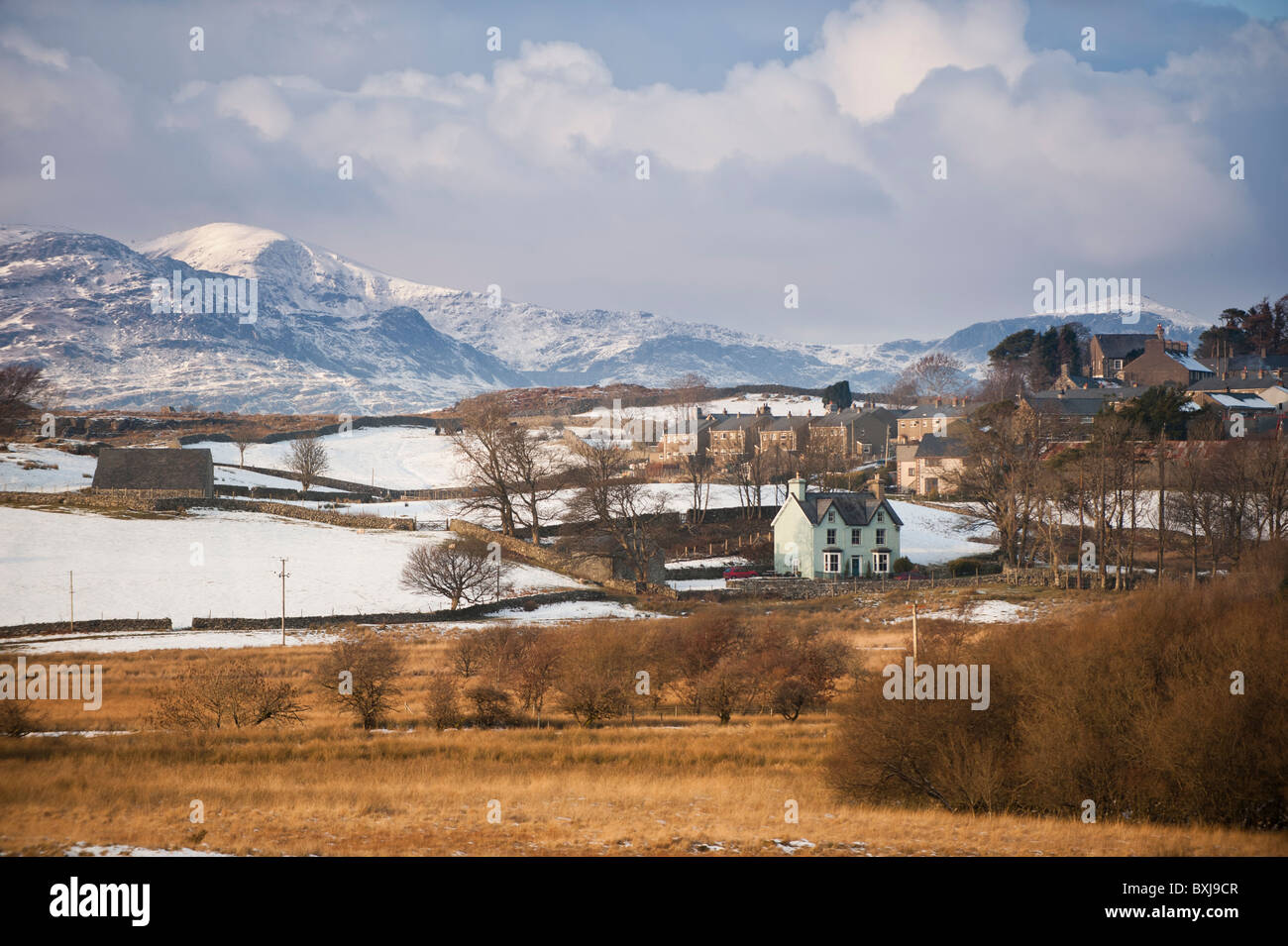 Trawsfynydd village, Gwynedd, Snowdonia north wales Stock Photo - Alamy