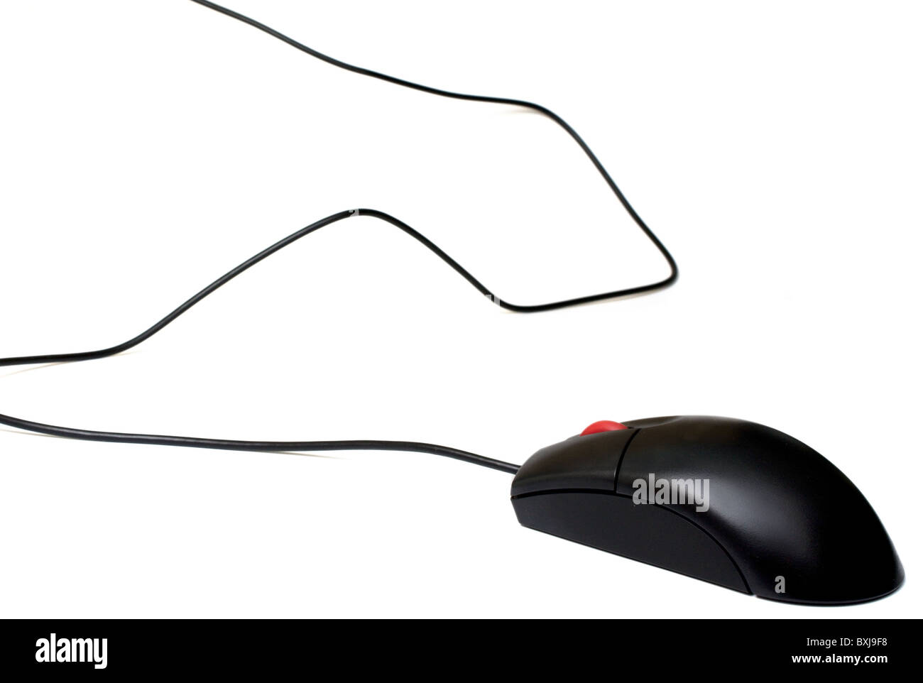 black computer wheel mouse isolated on white Stock Photo - Alamy