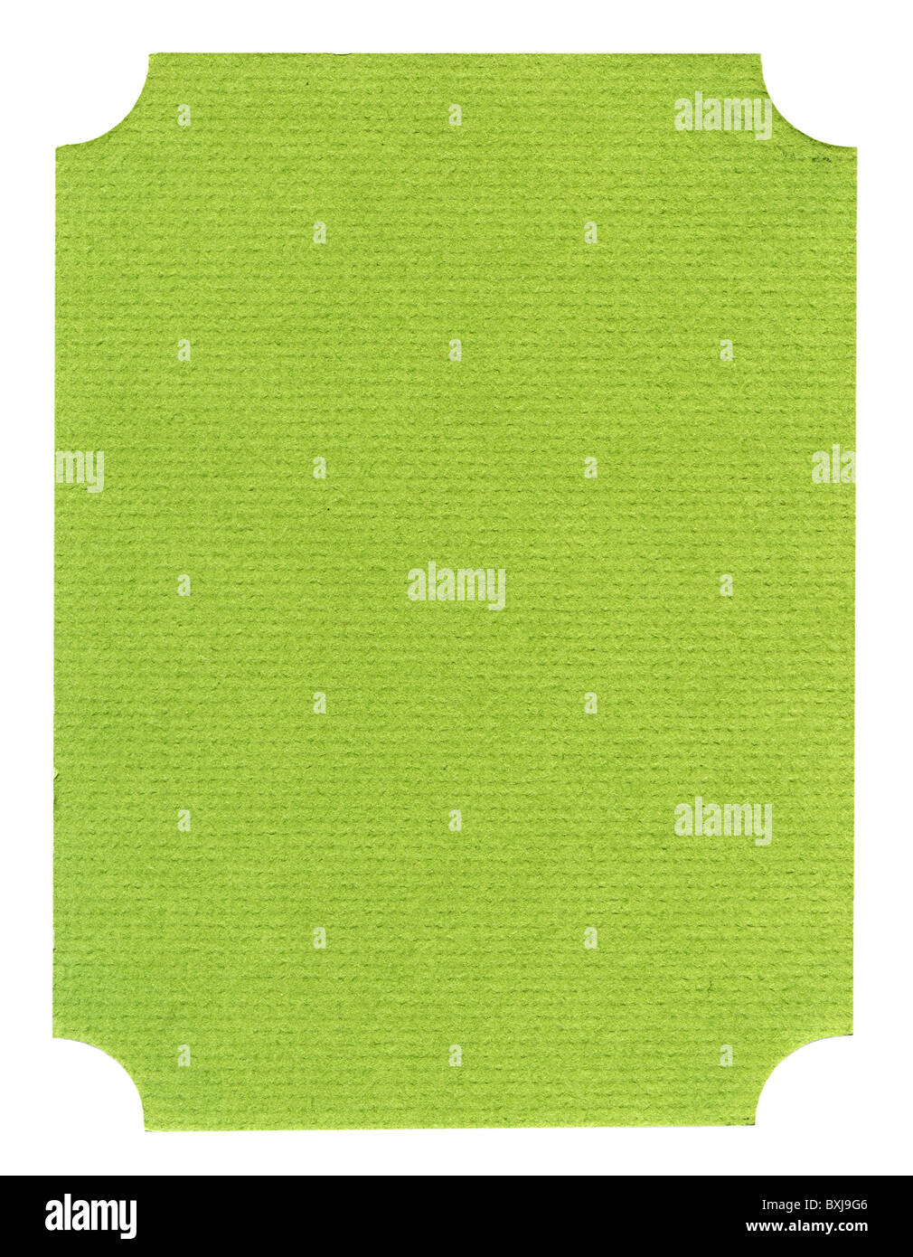 Rough green cardboard isolated over white Stock Photo - Alamy