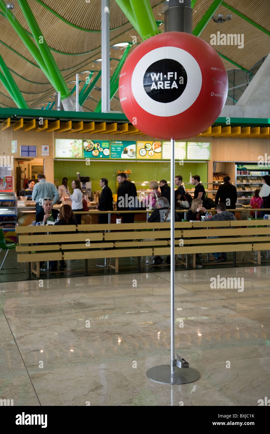 A wifi / wi fi area hotspot / hot spot sign / beacon for passenger ...