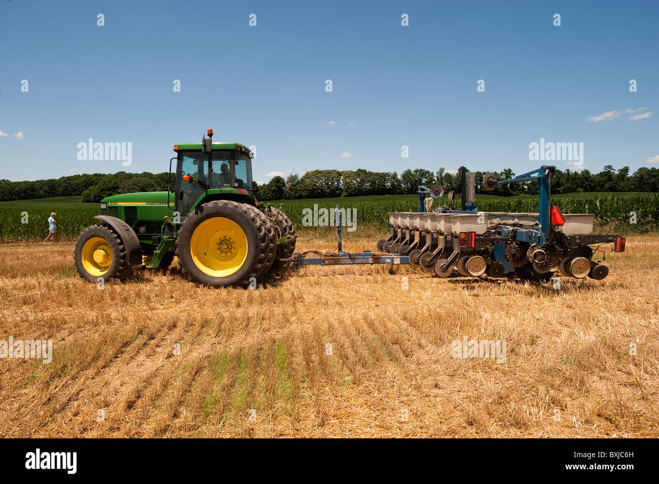 Farmer planting soybeans Stock Photo - Alamy