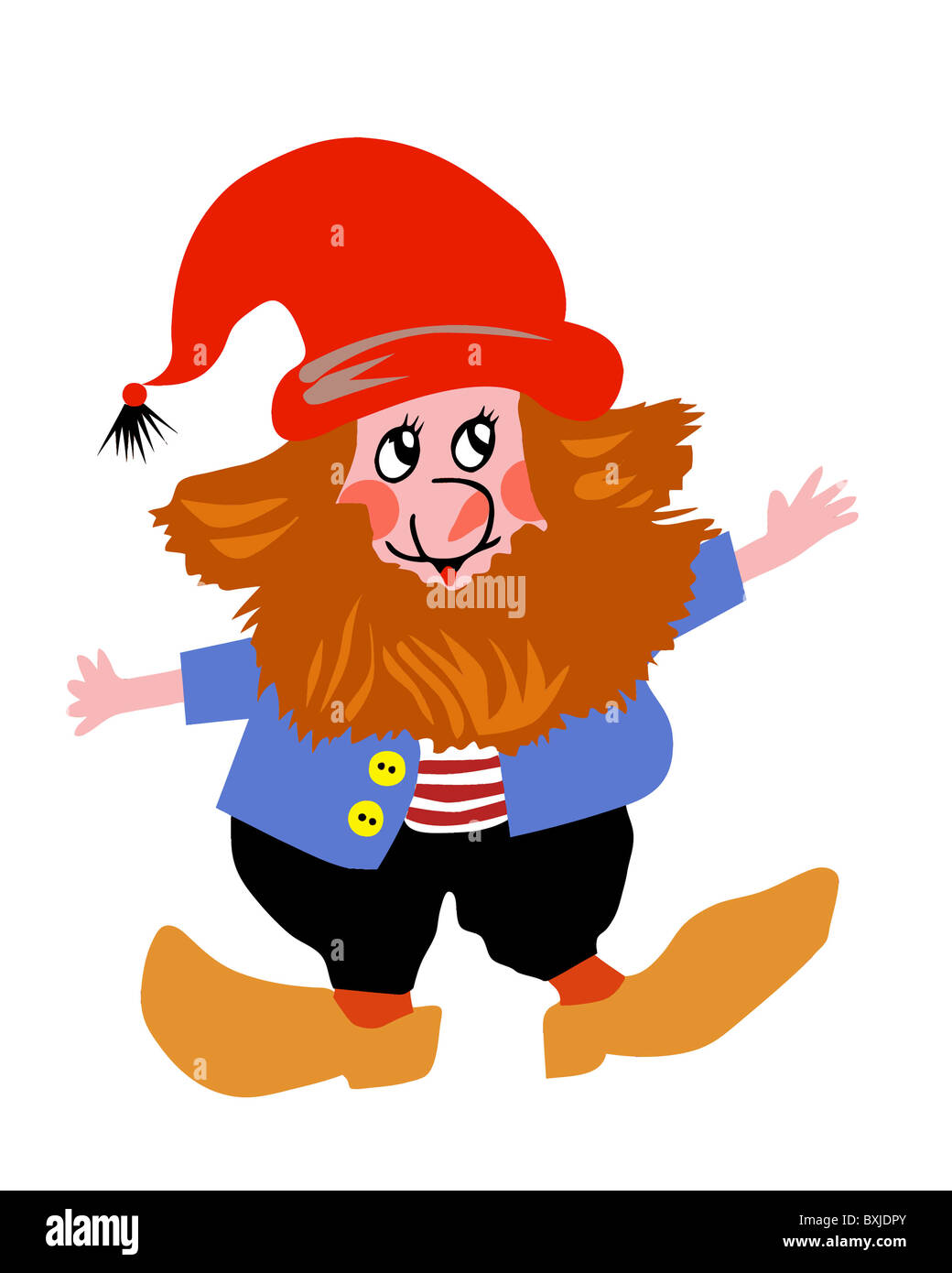 vector drawing of the goblin on white background Stock Photo - Alamy