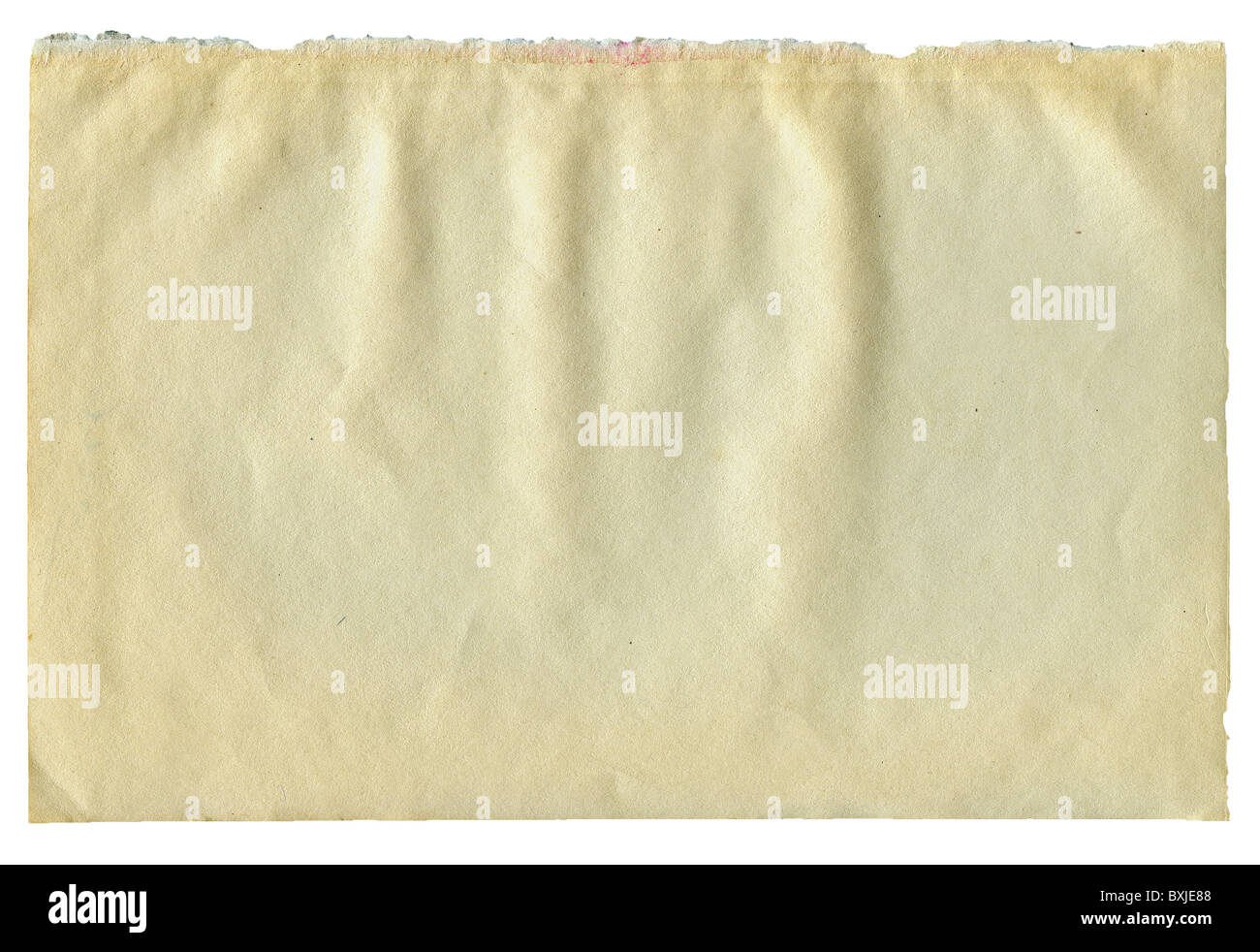Obsolete stained textured paper isolated on white Stock Photo - Alamy