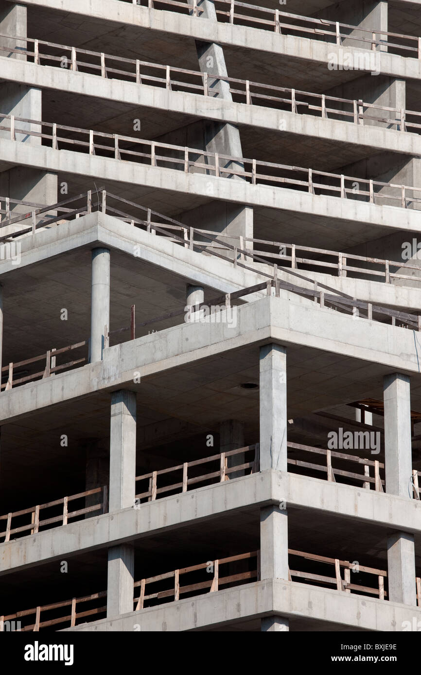Close-up on corporate office building under construction Stock Photo ...