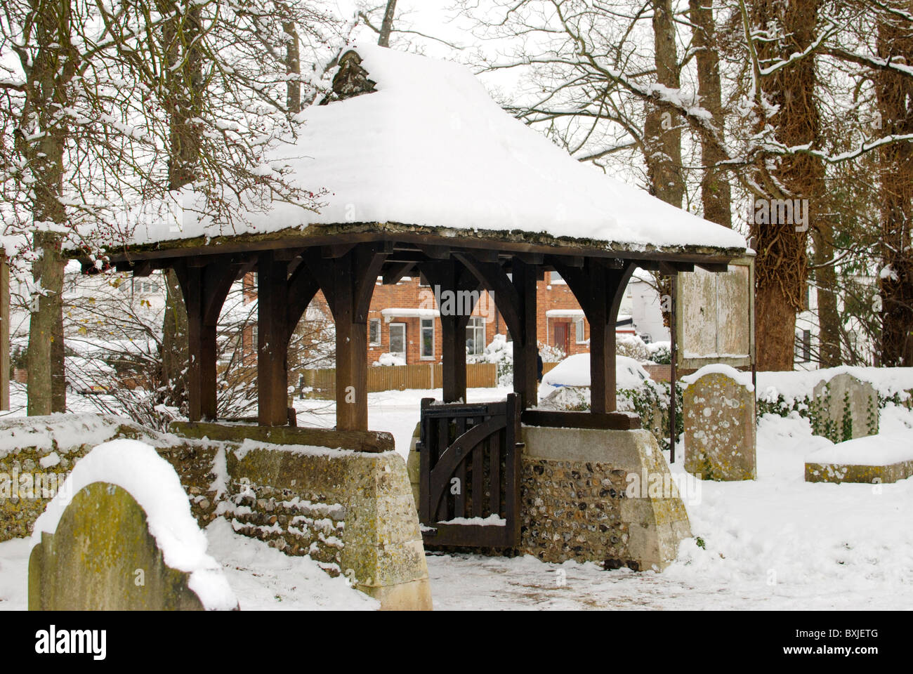Lych-Gate at entrance to Saint Andrew's Church at Tarring. Worthing ...