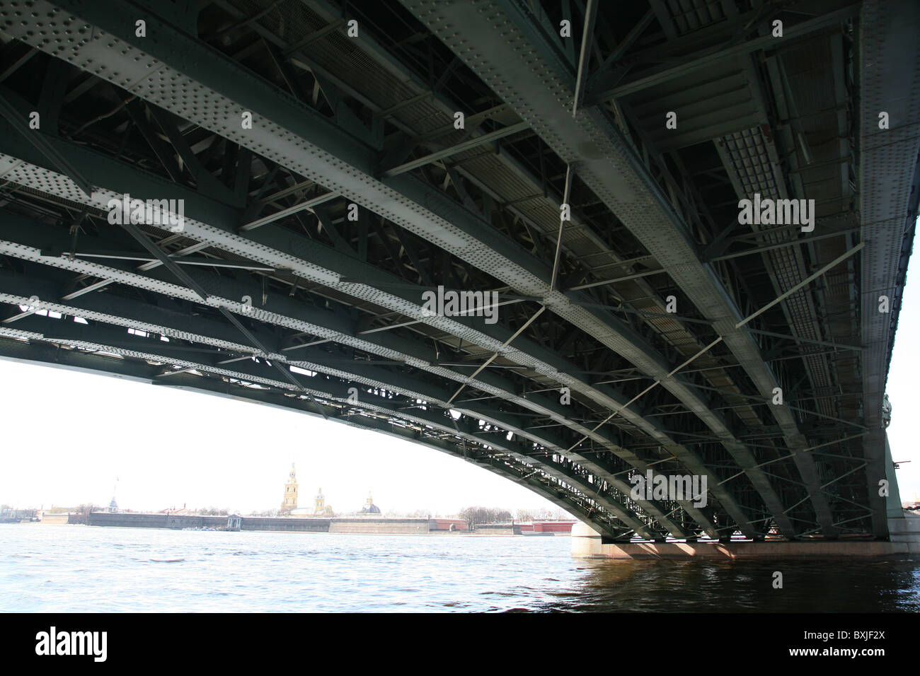 Trinity Bridge on the Neva Saint Petersburg, Russia Stock Photo - Alamy