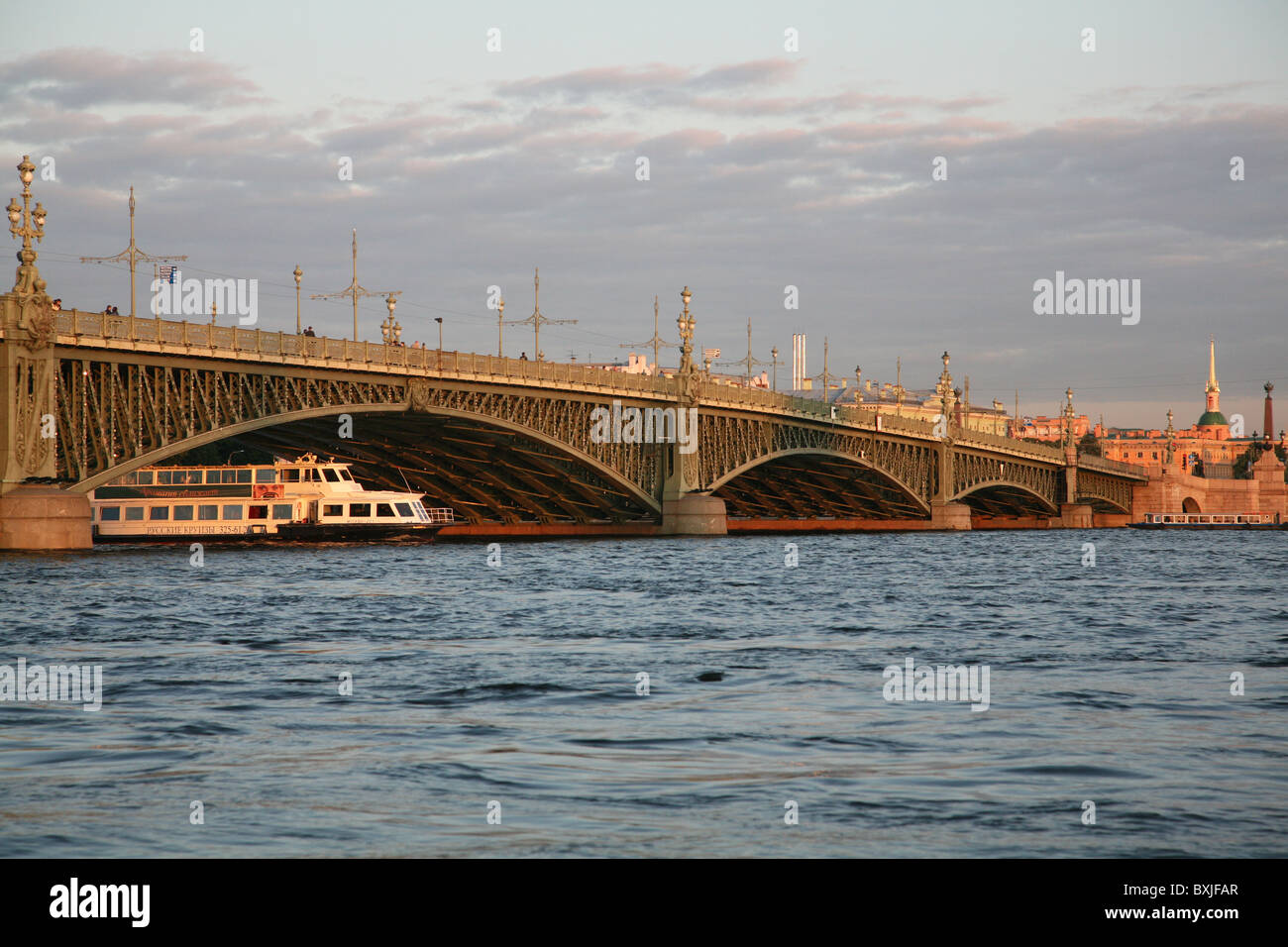 Trinity Bridge on the Neva Saint Petersburg, Russia Stock Photo - Alamy