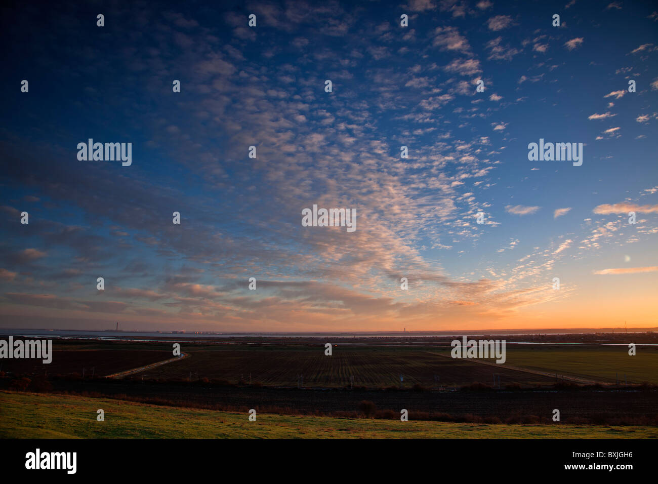 Altocumulus at Sunset Stock Photo - Alamy