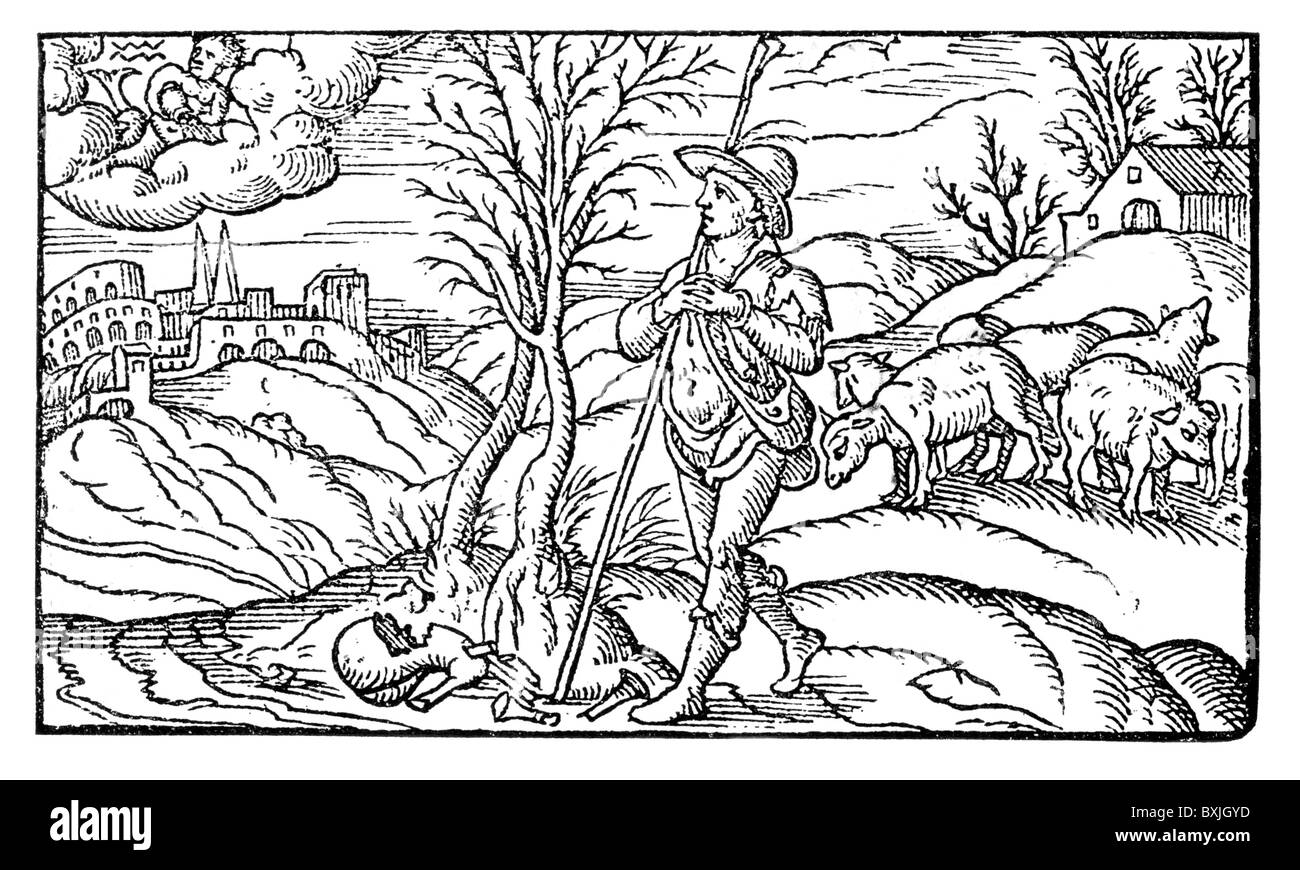 The Shepherd's Calendar; January; Illustration to the Poem of the same ...