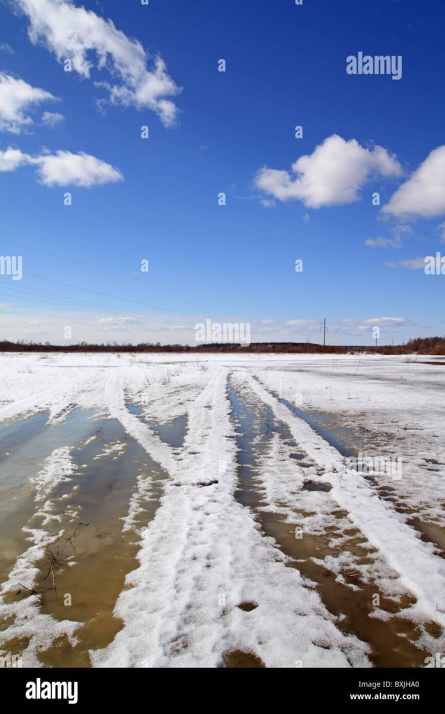 Car snow winter melt spring hi-res stock photography and images - Alamy