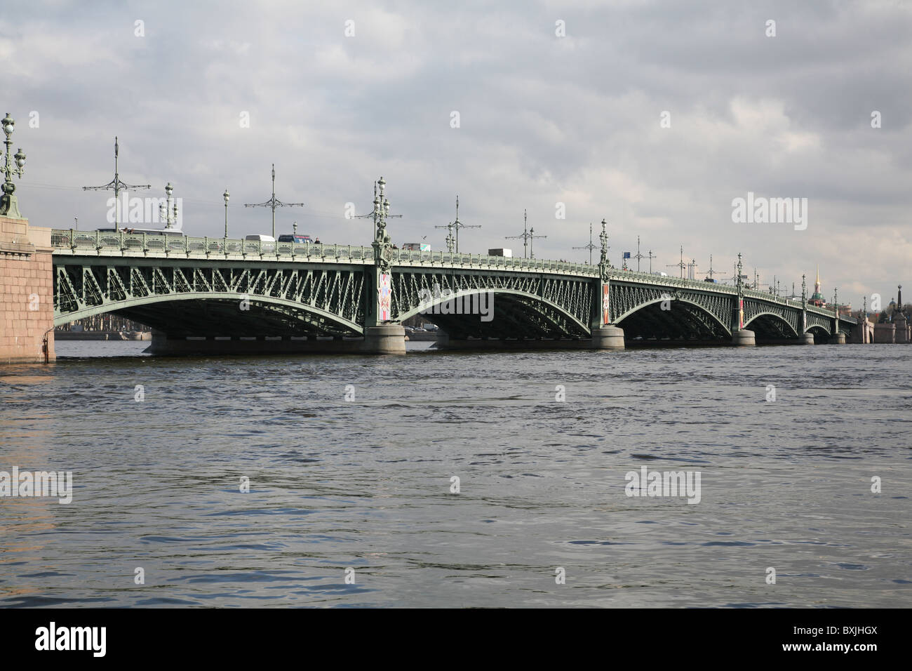 Trinity Bridge on the Neva Saint Petersburg, Russia Stock Photo - Alamy