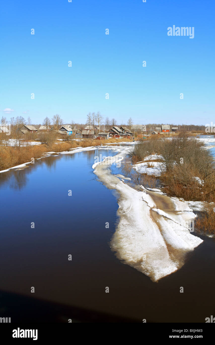 ice on river Stock Photo - Alamy