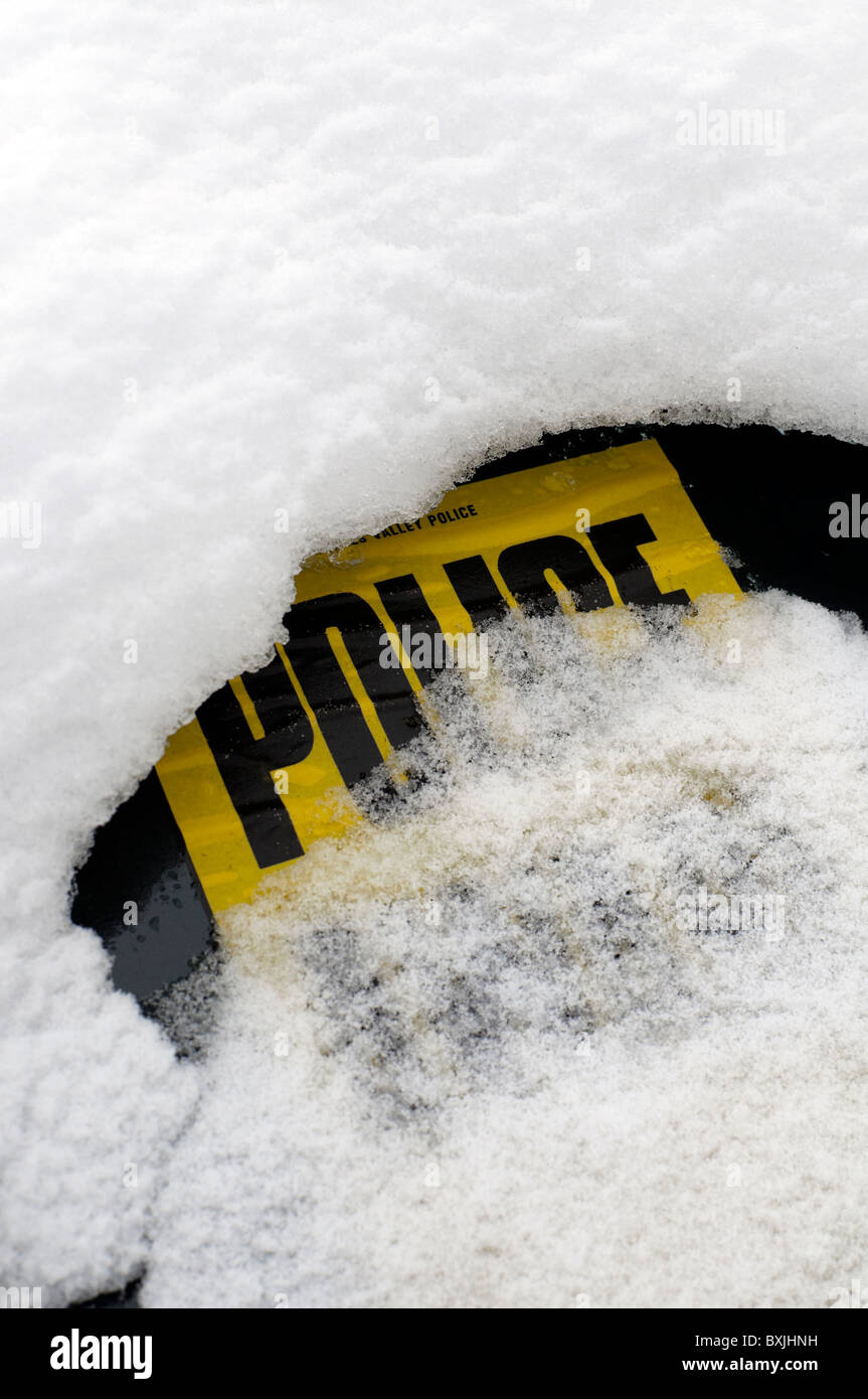 Police warning sign police hi-res stock photography and images - Alamy