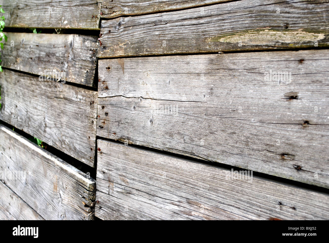 worn wooden planks from the weather as sun and wind water Stock Photo ...