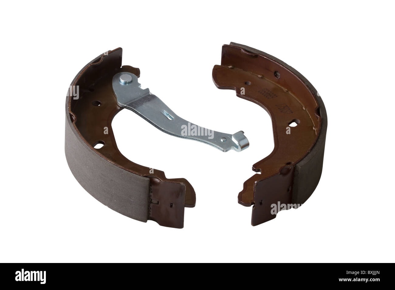Back brake blocks isolated on a white background Stock Photo - Alamy