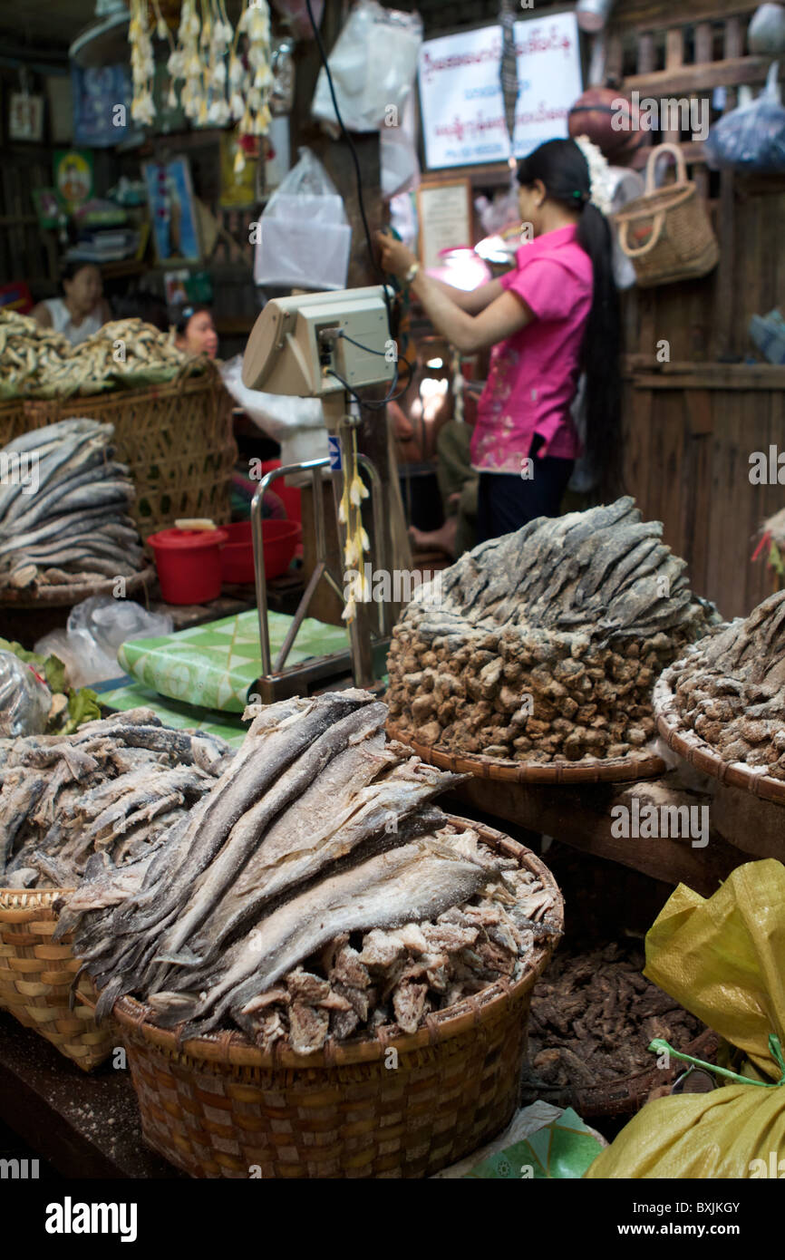 dried fish in the mandalay produce market Stock Photo - Alamy