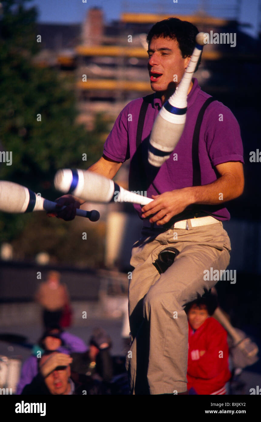 Juggler street performer New Orleans, USA Stock Photo - Alamy