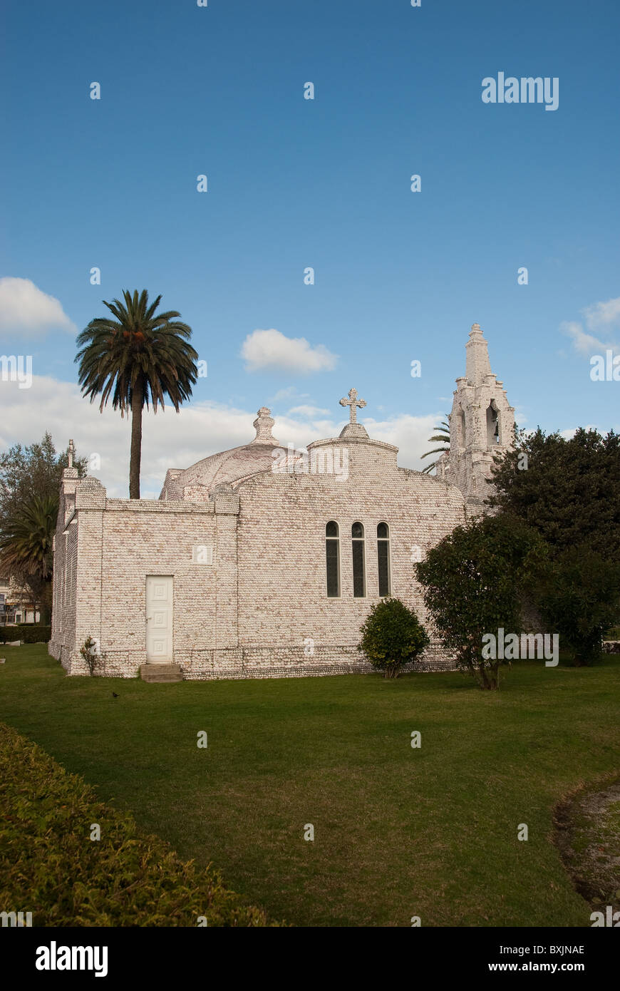 Shell covered church at La Toja Stock Photo - Alamy