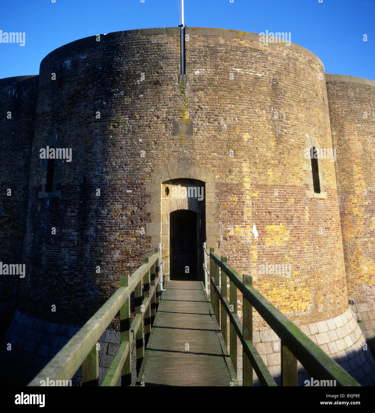 Quatrefol martello tower Slaughden Aldeburgh Suffolk England Stock ...