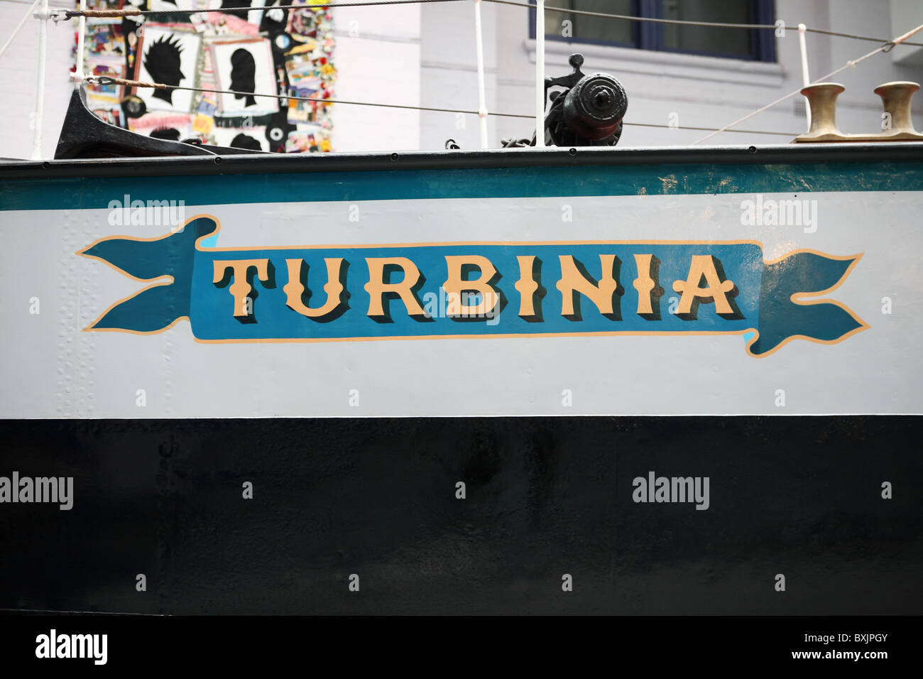 Turbinia, the first steam turbine powered ship, designed by Charles ...
