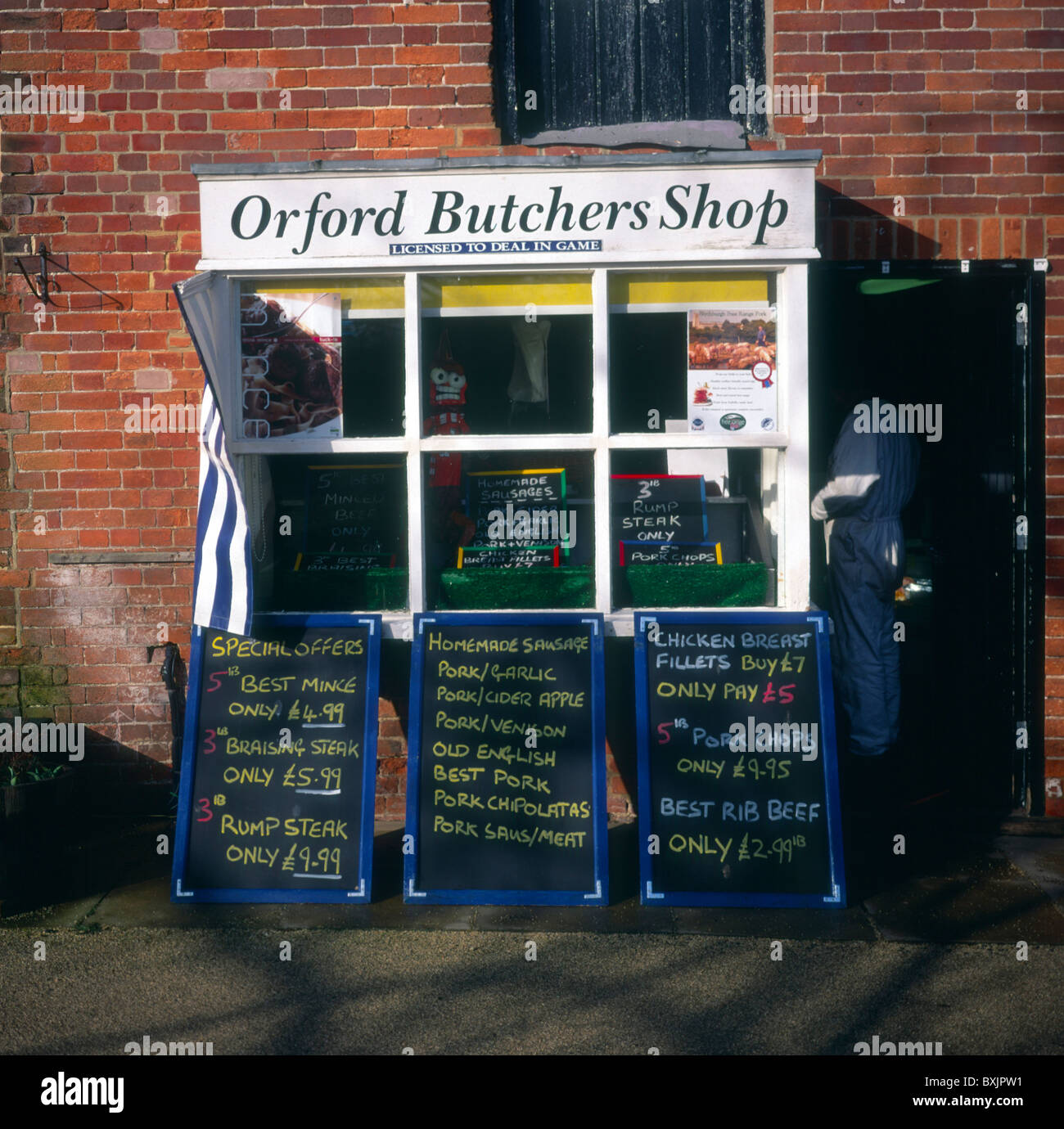 Butcher shop Orford Suffolk England Stock Photo - Alamy