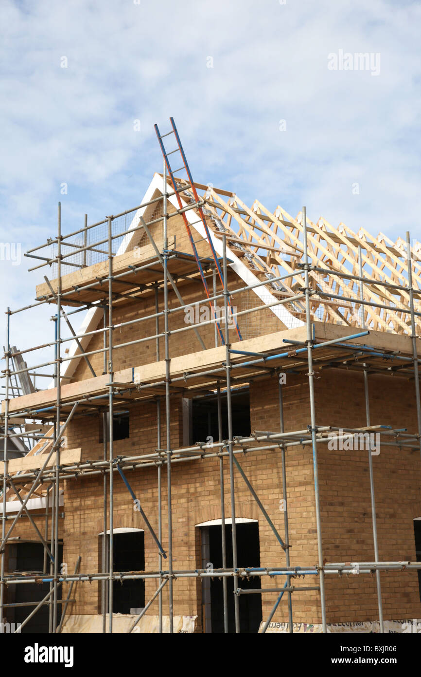 New house construction and building - UK Stock Photo - Alamy